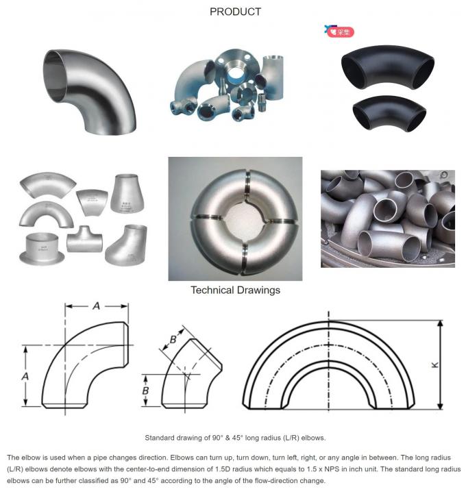 Welding 90 Degree Long Radius Elbow Ts Dnv Iso-9001 Ped Specification